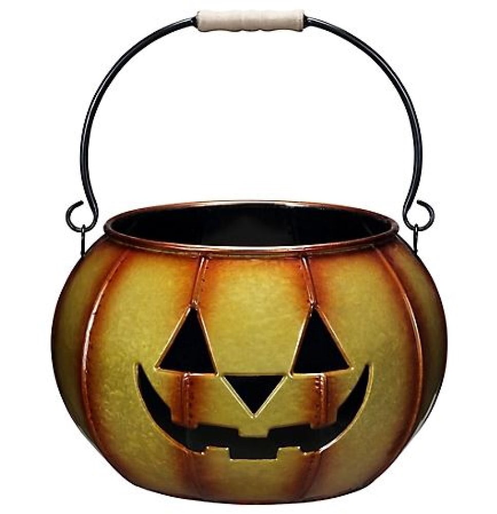Red Shed JXF22013A Halloween Spooky Pumpkin Bucket Orange/Black/Yellow ...