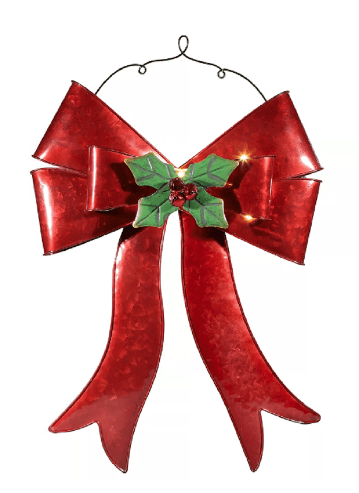 Red Shed JXF23E004 Light Up Metal Holiday Christmas Bow - Walmart.com