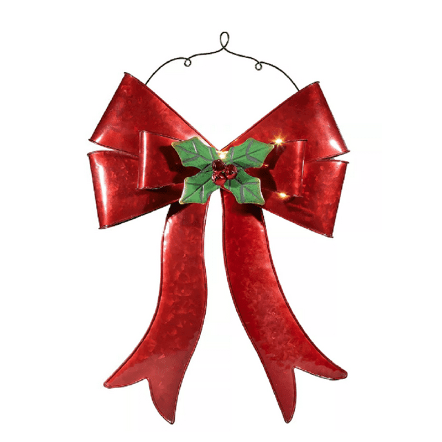 Red Shed JXF23E004 Light Up Metal Holiday Christmas Bow - Walmart.com