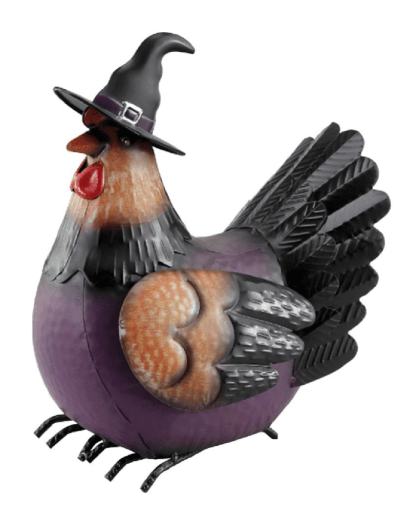 Red Shed ZT221154 Halloween Metal Hen with Witch Hat - Walmart.com