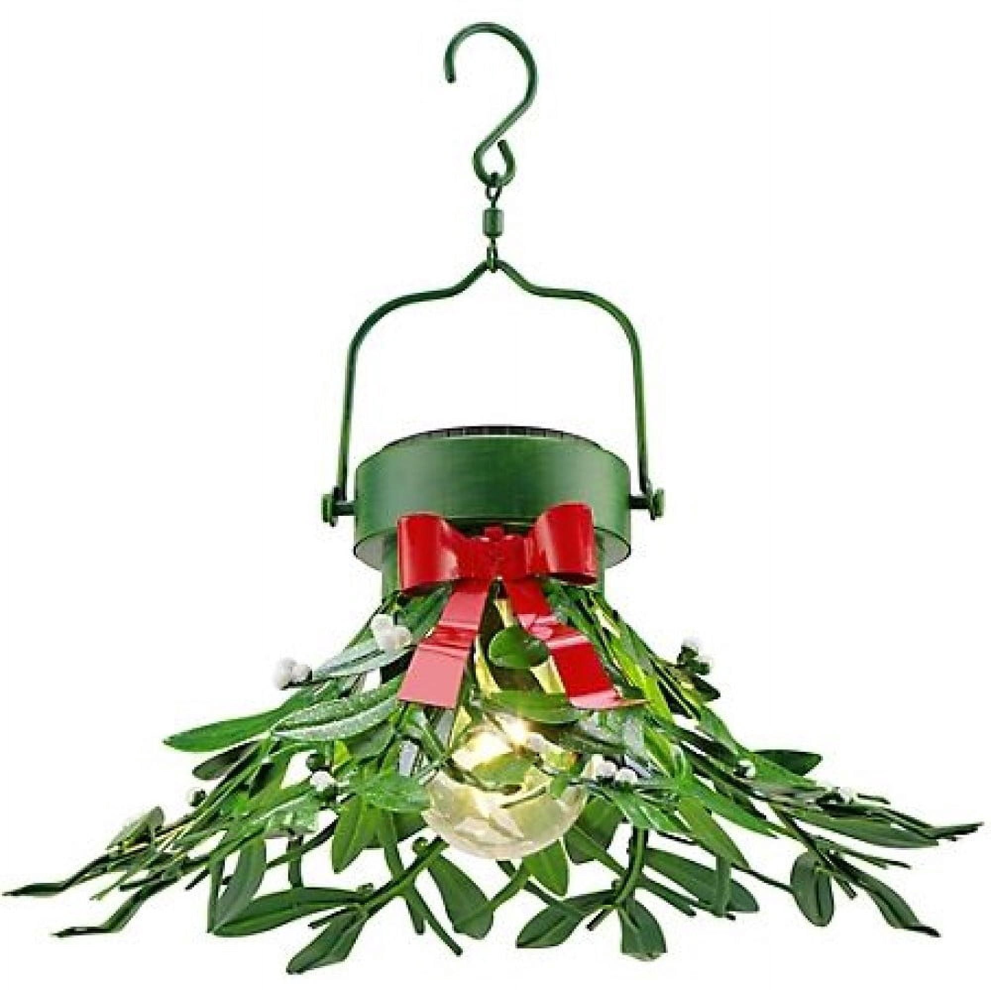 Red Shed ZT231378 8-Lumen Christmas Mistletoe Hanging Solar Light 12.25 ...