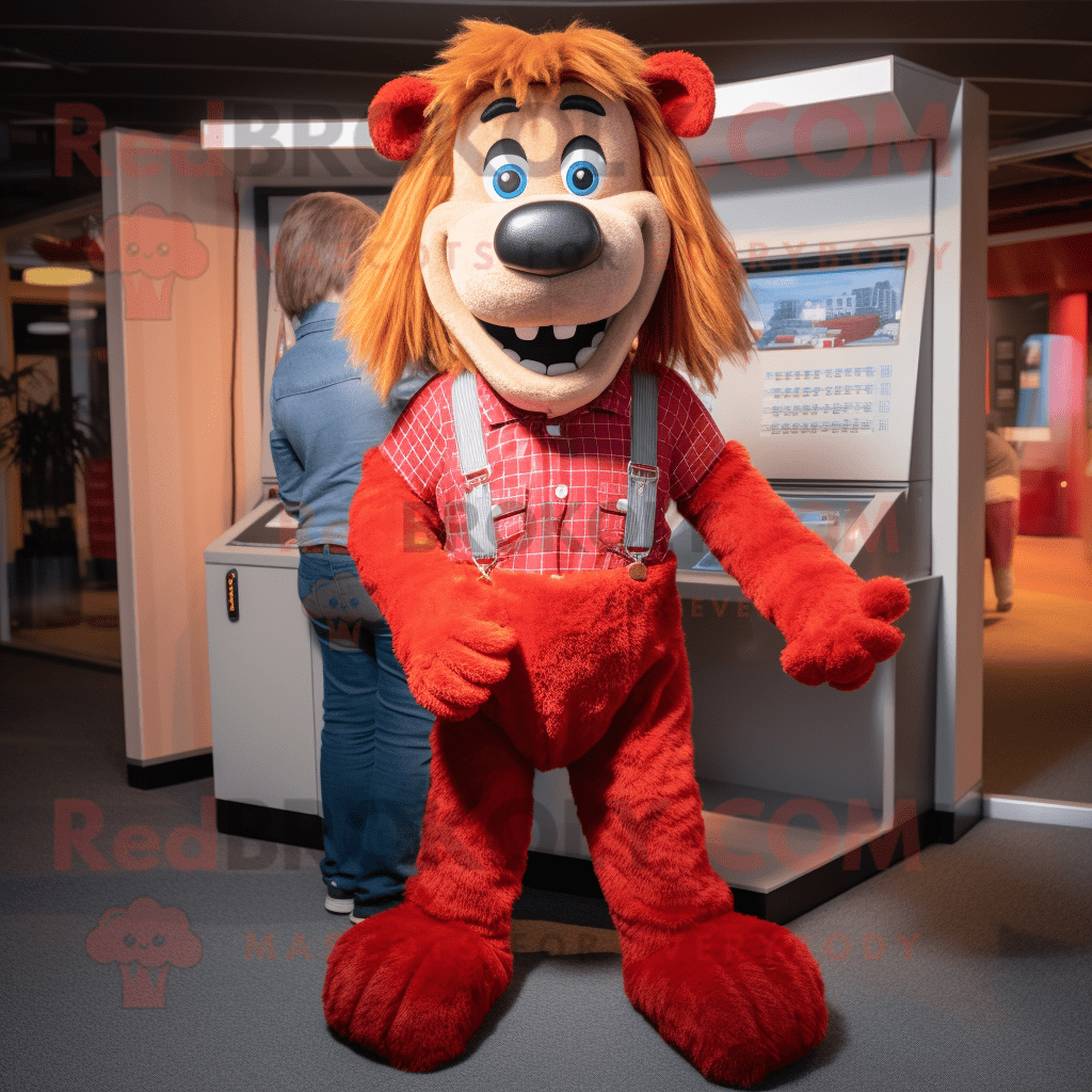 Red Shepard'S Pie REDBROKOLY mascot costume character dressed with a ...