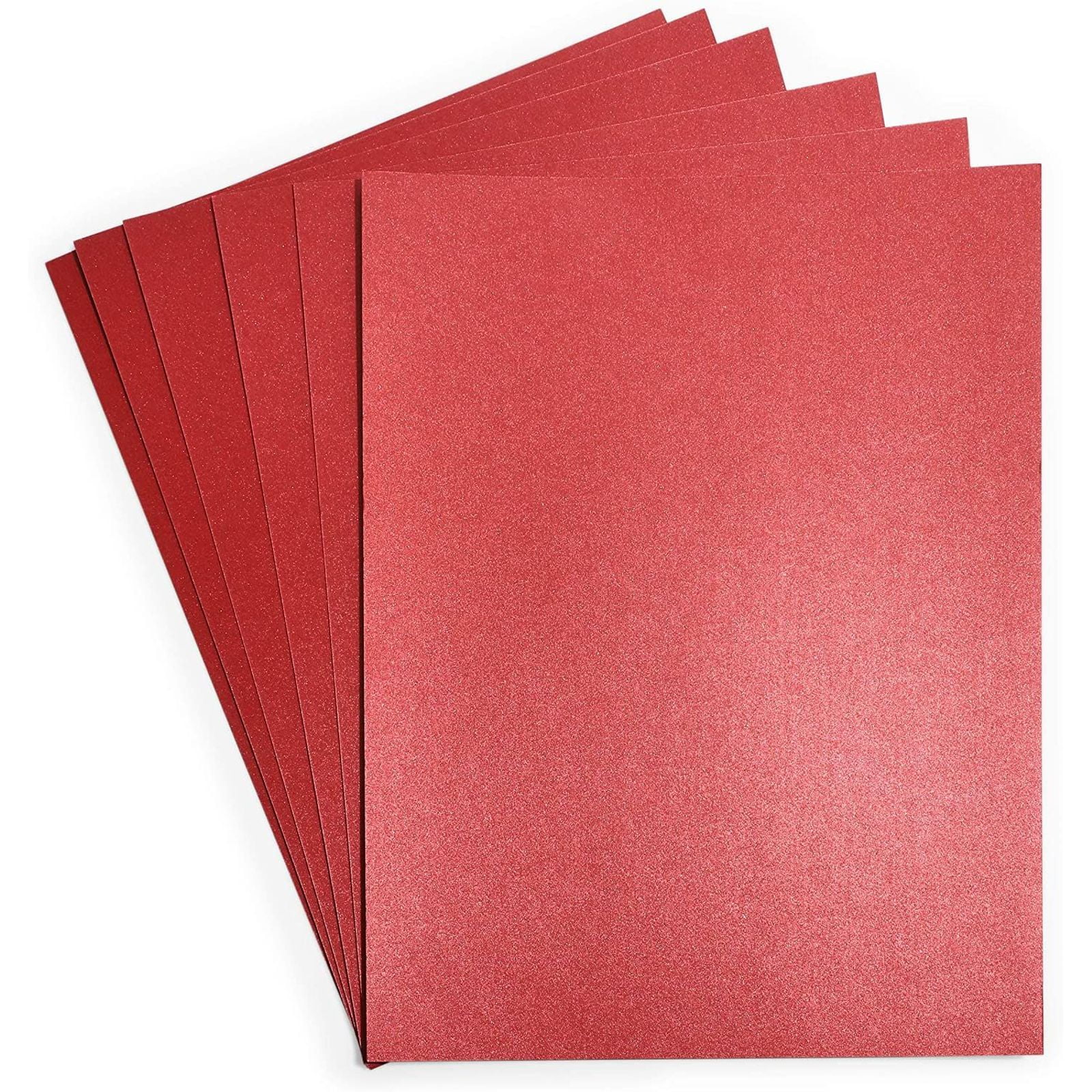 Red Shimmer Paper, Metallic Paper for Crafts (8.5 x 11 in, 50-Pack ...