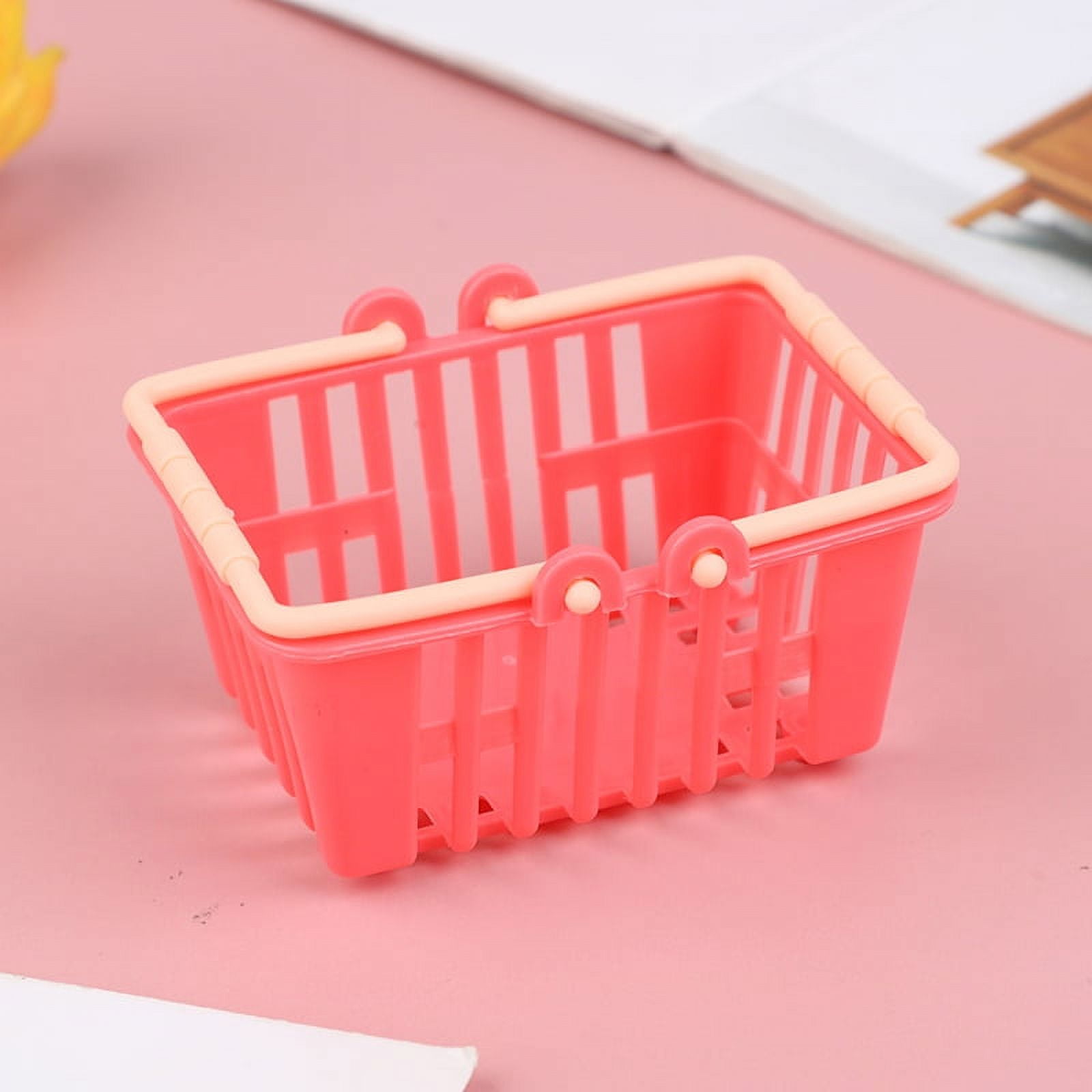 (Red) Shopping Basket Toys Kids Mini Supermarket Shopping Hand Basket ...