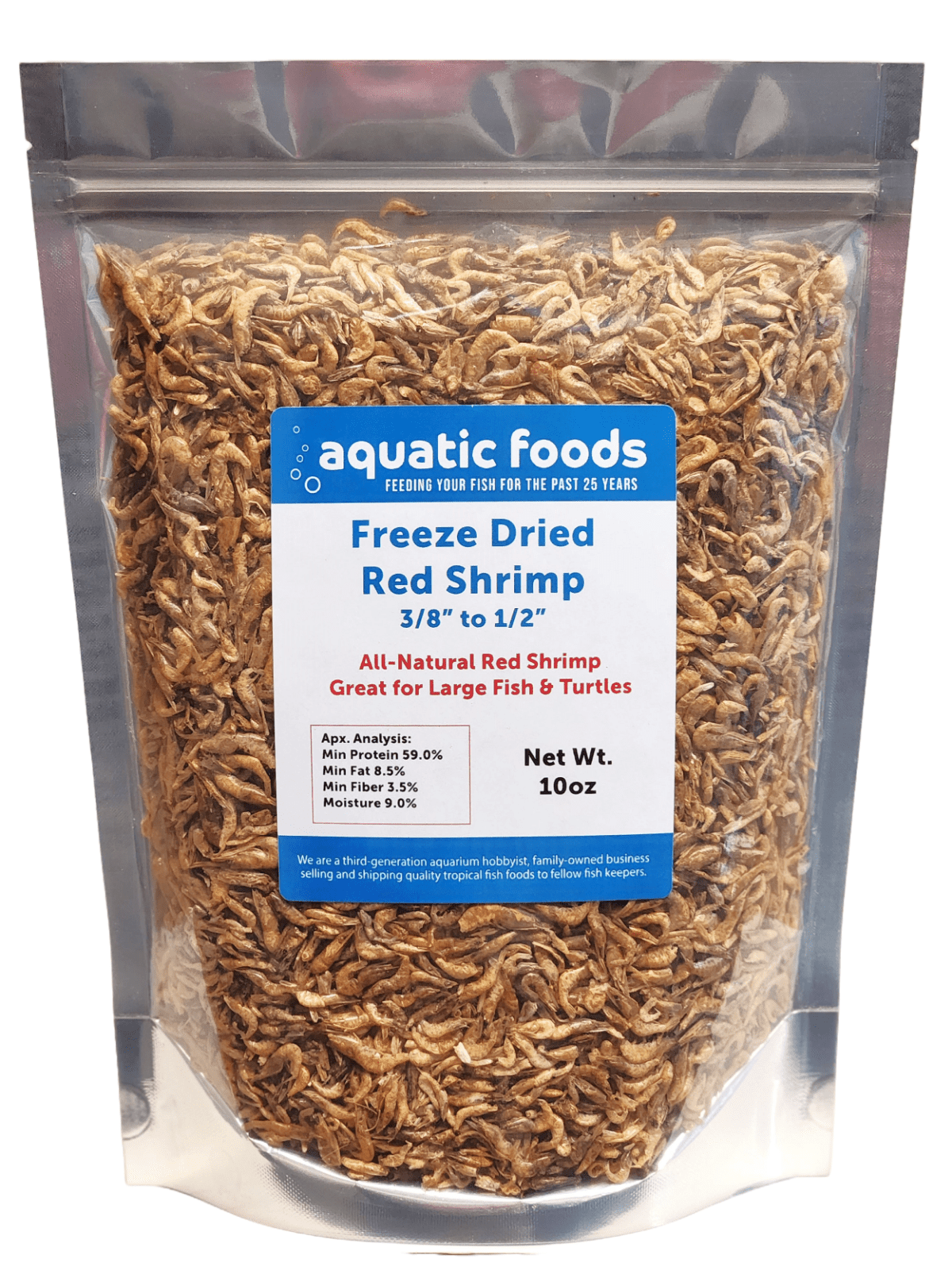 Red Shrimp, 3/8" to 1/2" Floating Freeze Dried Red Shrimp for All ...
