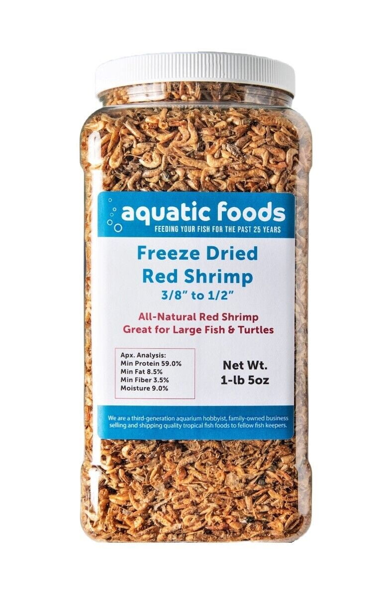 Red Shrimp--Freeze Dried 3/8" to 1/2" Red River Shrimp for All ...