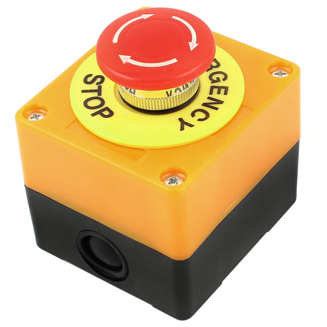 Red Sign Mushroom Stop Pushbutton Switch Station Twist Release 1 NO NC ...