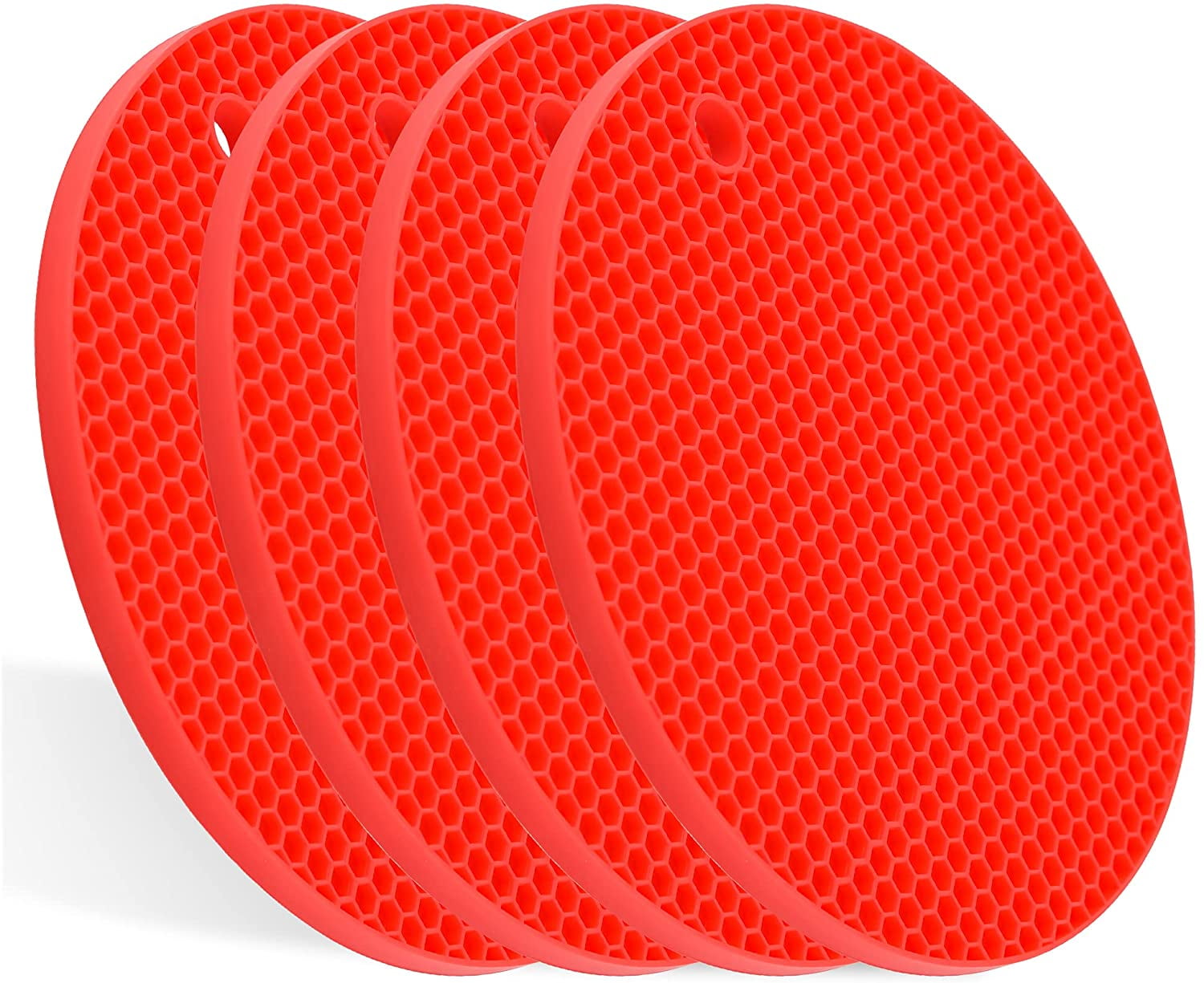 Red Silicone Trivet for Hot Dish and Pot, Silicone Hot Pads, Silicone ...