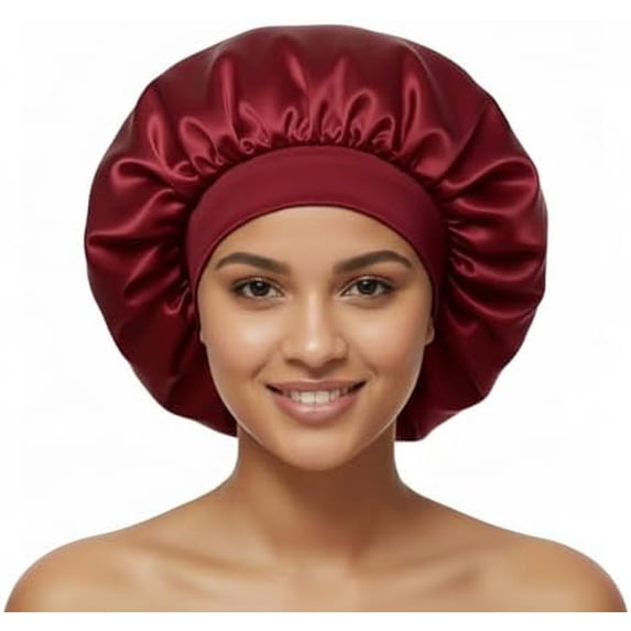Red Silk Bonnet for Sleeping Women Silk Hair Bonnets for Sleeping Men ...