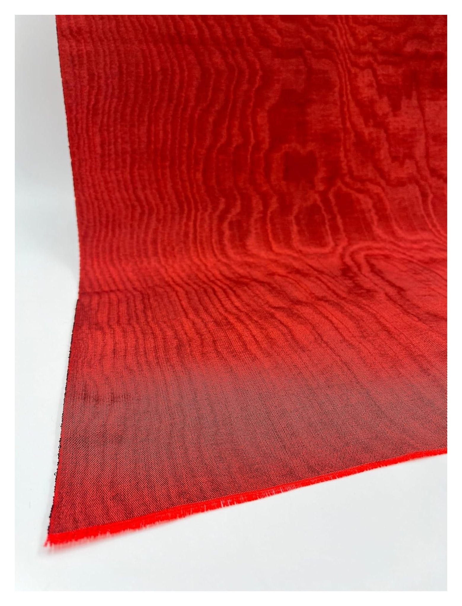 Red Silk Moire Fabric by The Yard - Walmart.com