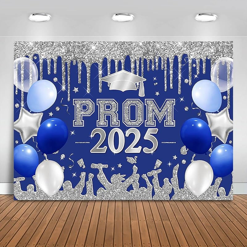 Red and Silver Prom 2025 Graduations Backdrop Class of 2025 ...