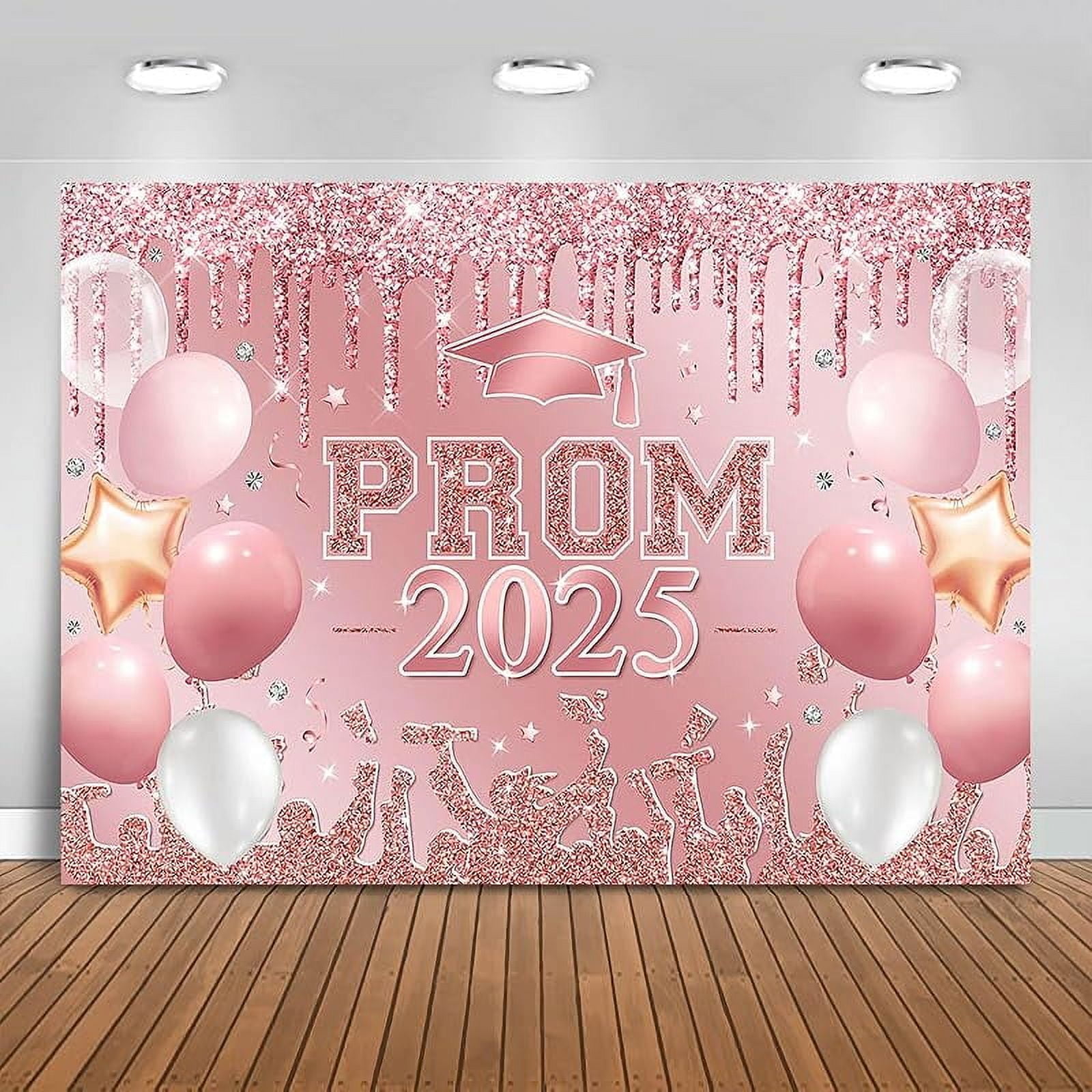 Red and Silver Prom 2025 Graduations Backdrop Class of 2025 ...