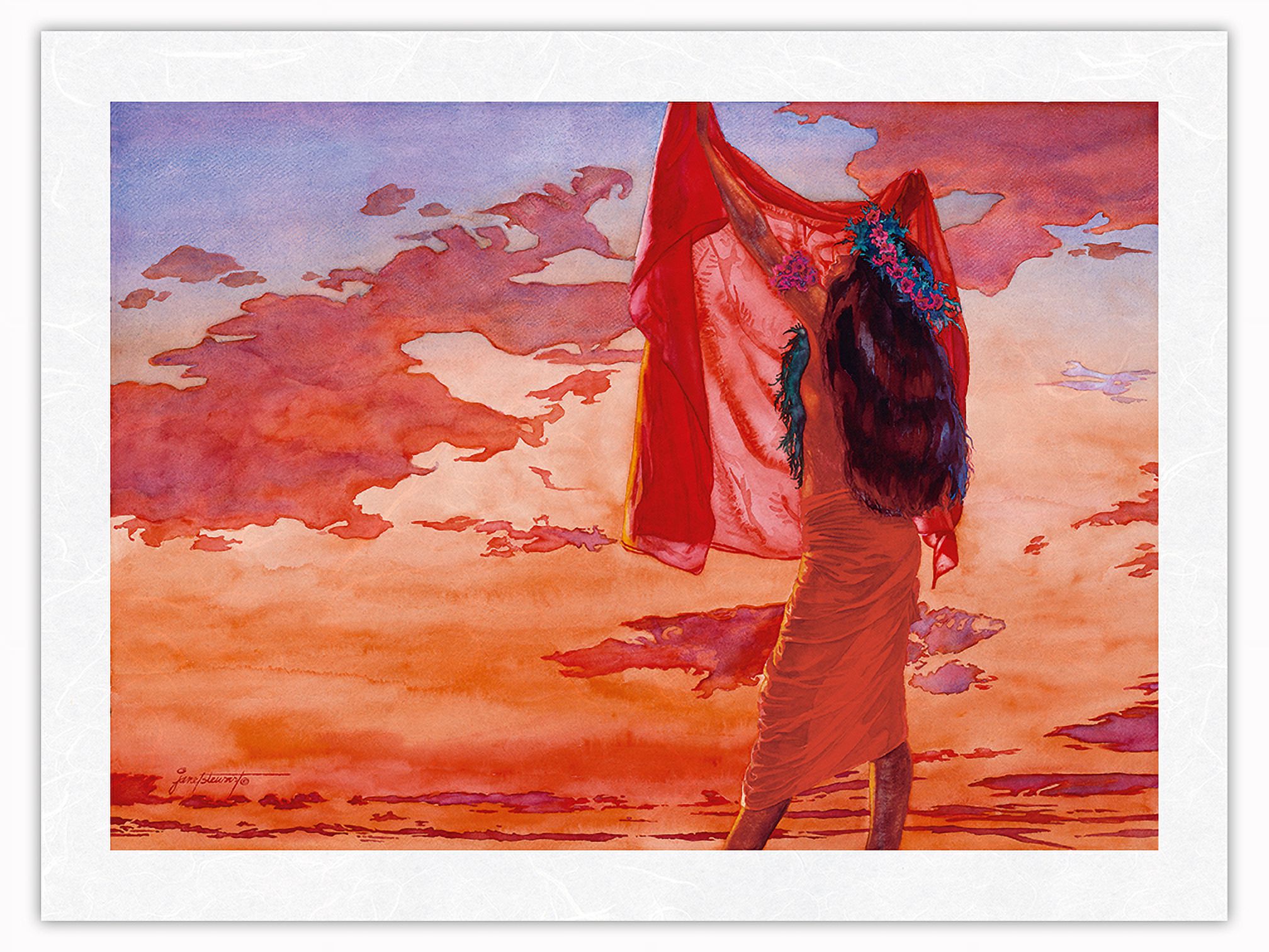 Red Sky (Ka Lani Mākole) - Hawaiian Sunset - From an Original ...