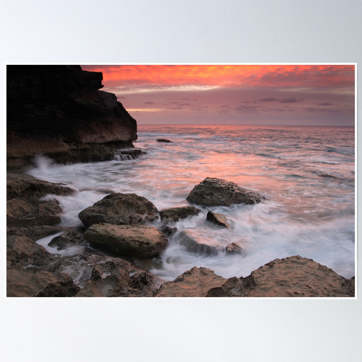 Red Sky Poster Wall Art, Modern Wall Decor, 8x12 UNFRAMED - Walmart.com