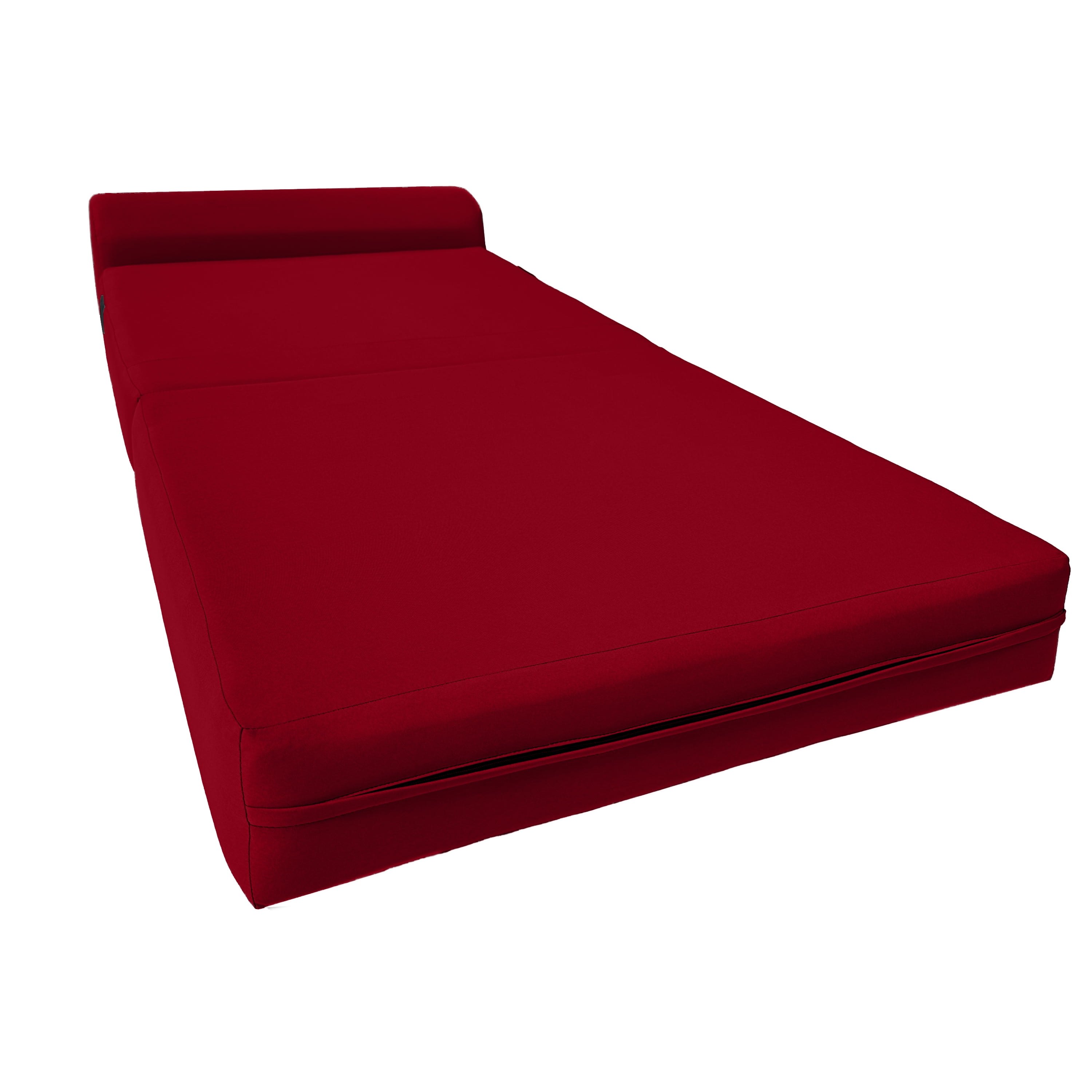 Red Sleeper Chair Folding Foam Beds, Portable Studio Sofa Guest Bed, 6 ...