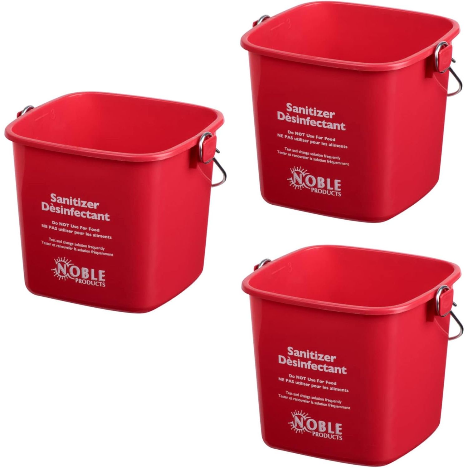 Red Small Sanitizing Buckets for Cleaning -3 Quart Sanitizing Cleaning ...