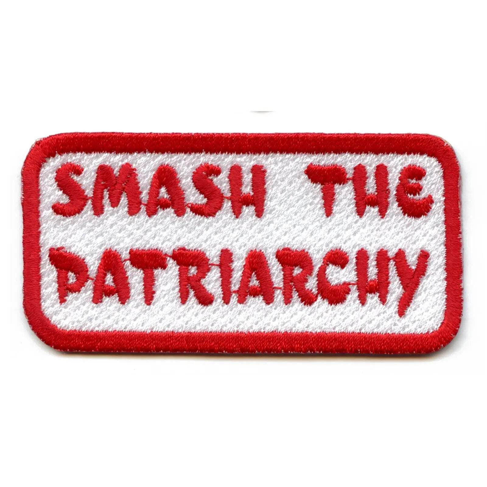 Red Smash The Patriarchy Box Embroidered Iron On Patch - Walmart.com