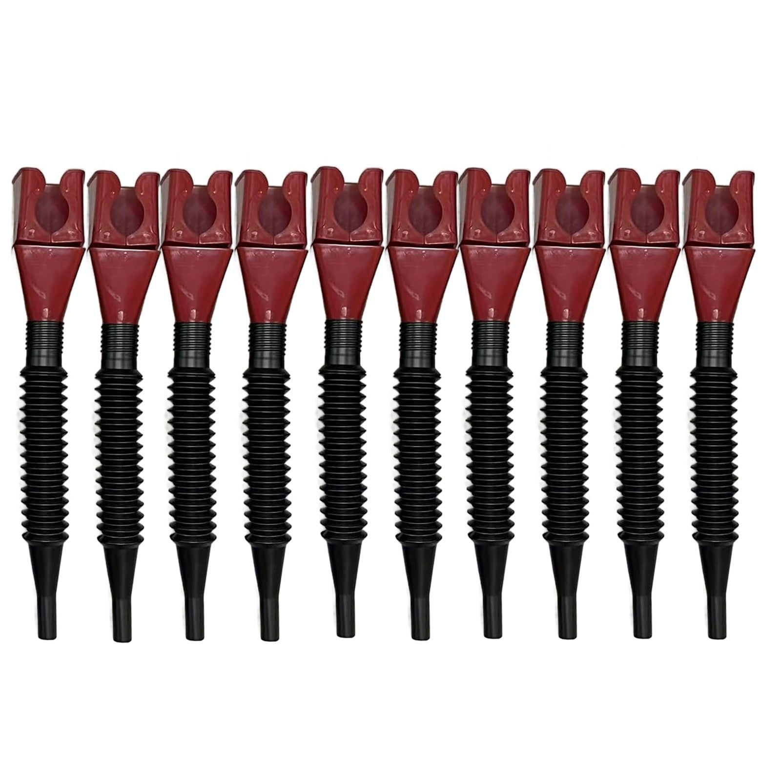 Red Snap-On Draining Funnel - 10 Pack Multi-Purpose Plastic Funnels for ...