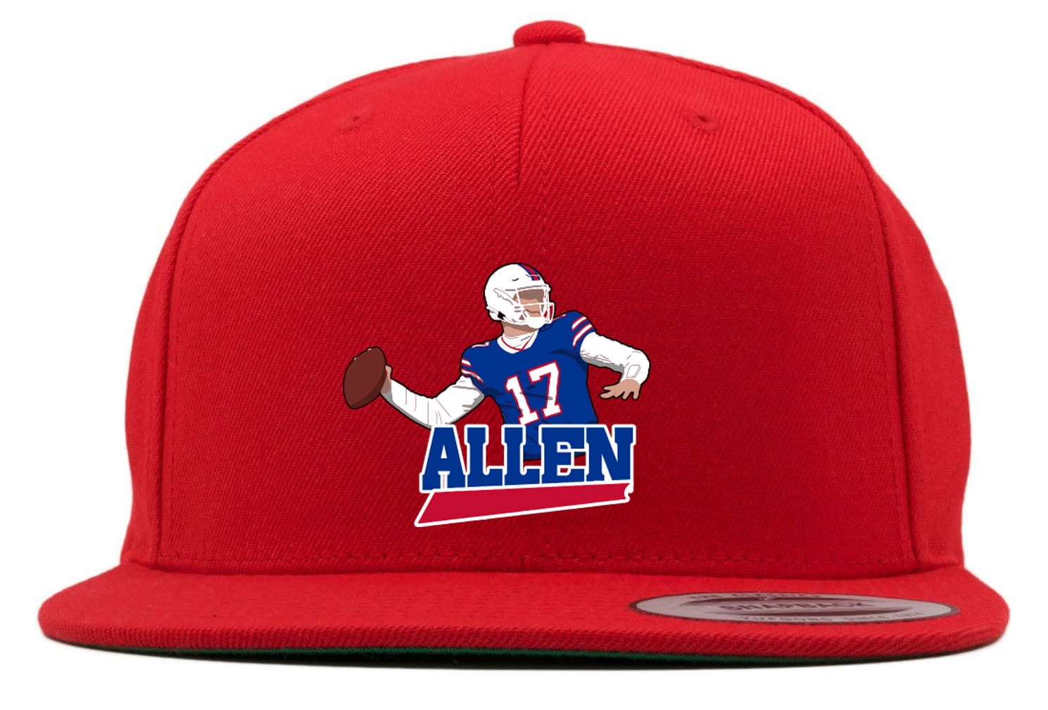 Red Snapback Bills Josh Allen Logo Pic Hat - Walmart.com