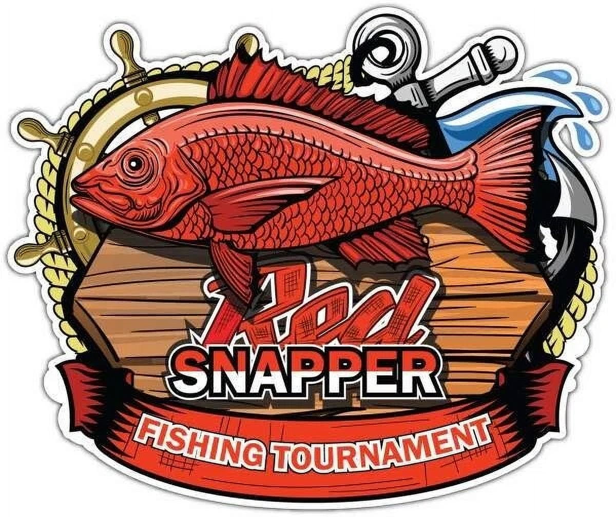 Red Snapper Fishing Tournament Fish Car Window Locker Stickerphone ...