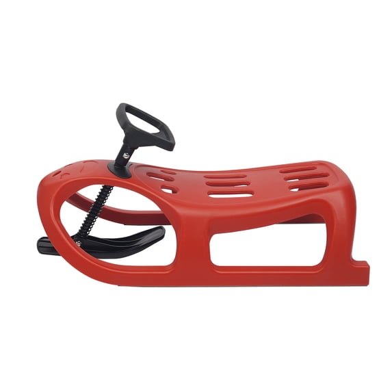 Red Snow Racer Sled for Kids, Winter Sport Ski Sled Slider Board with ...