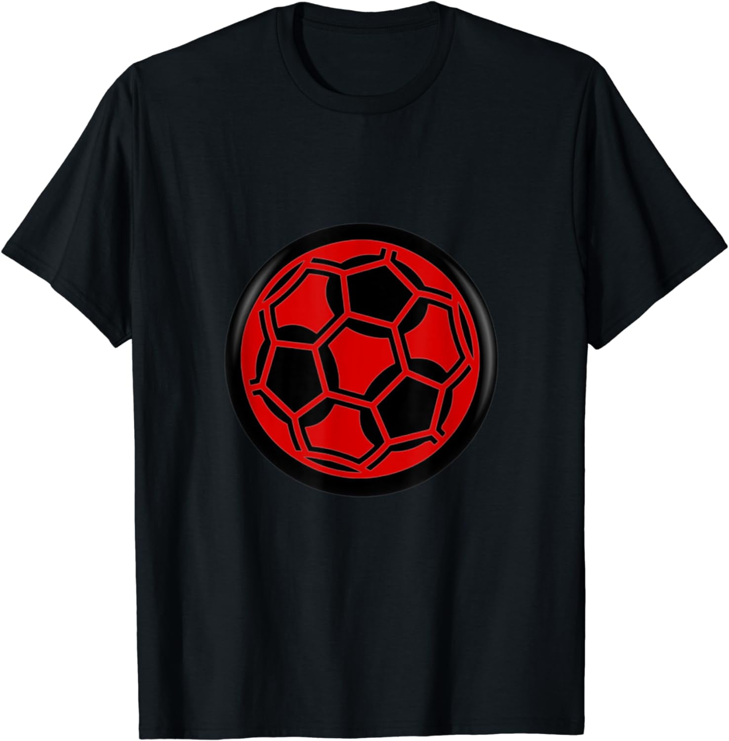 Red Soccer Ball - Detailed Graphic Design T-Shirt - Walmart.com