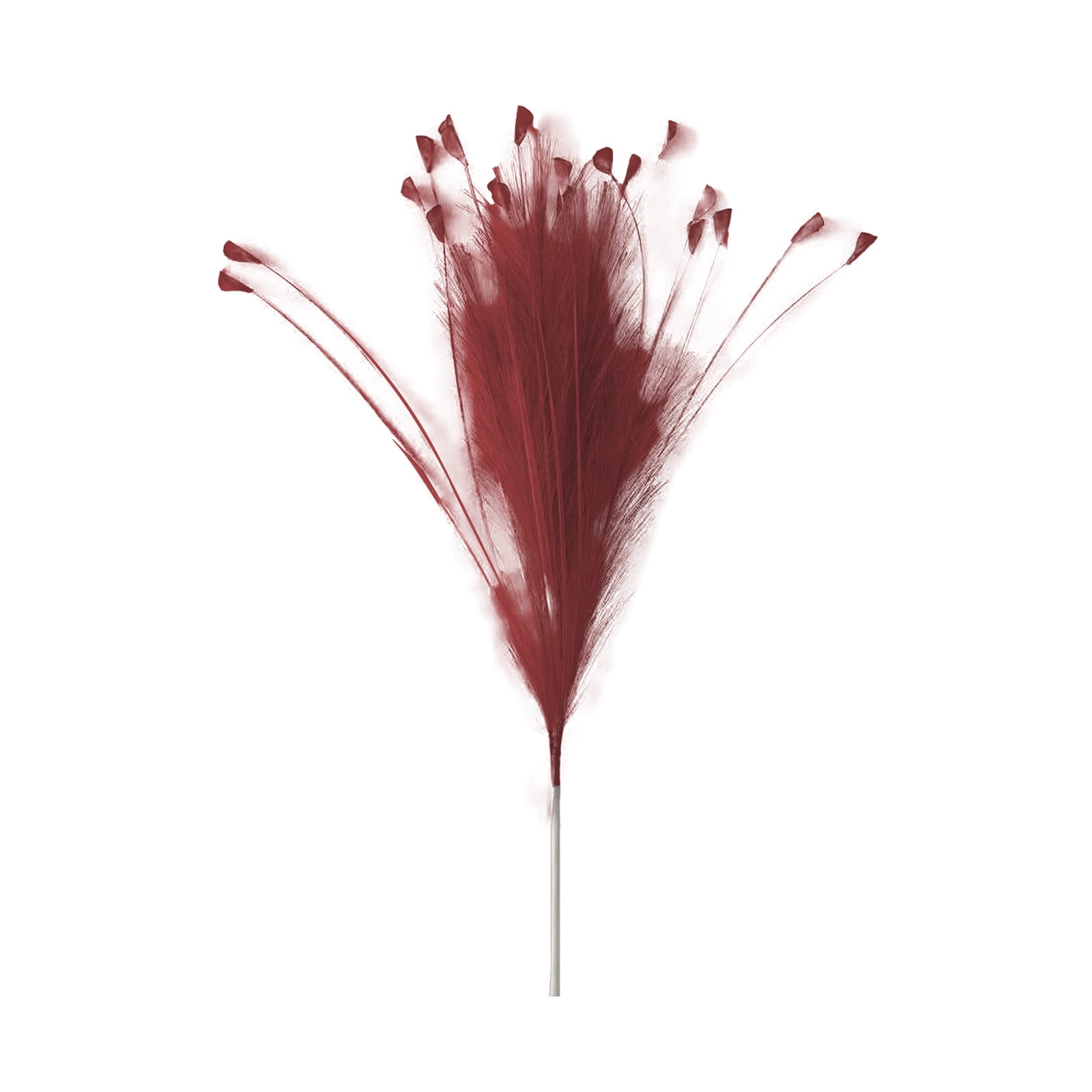 Red Soft And Supple Velvet Artificial Pampas Grass With Faux Stems, For ...