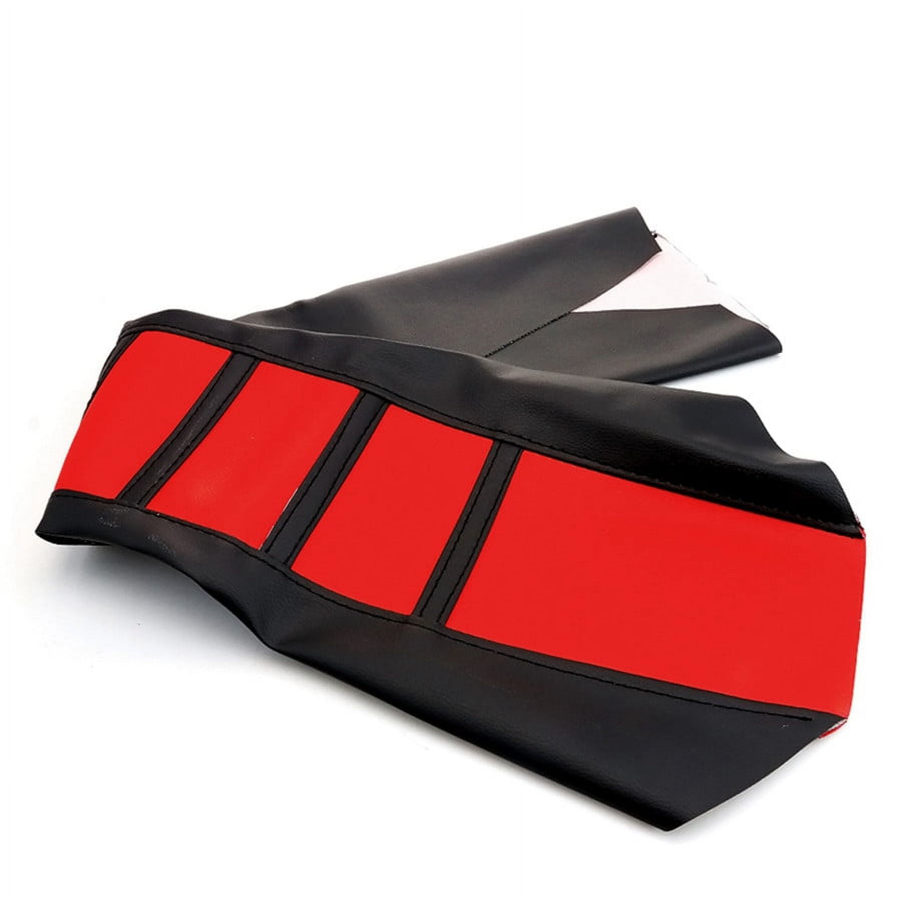 Red Soft Leather Gripper Motorcycle Seat Cover Protector Offroad Dirt ...