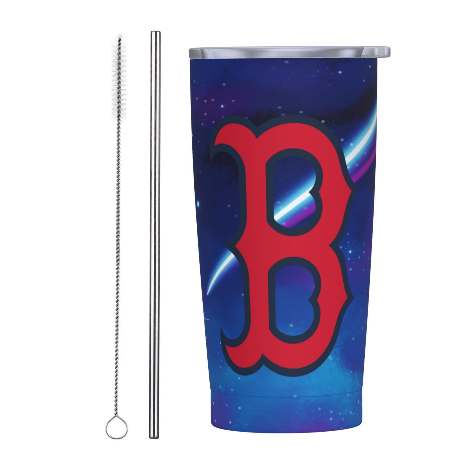 Red_Sox 2025 Custom Team Logo 20oz Car Straw Cup | Vacuum Insulated ...