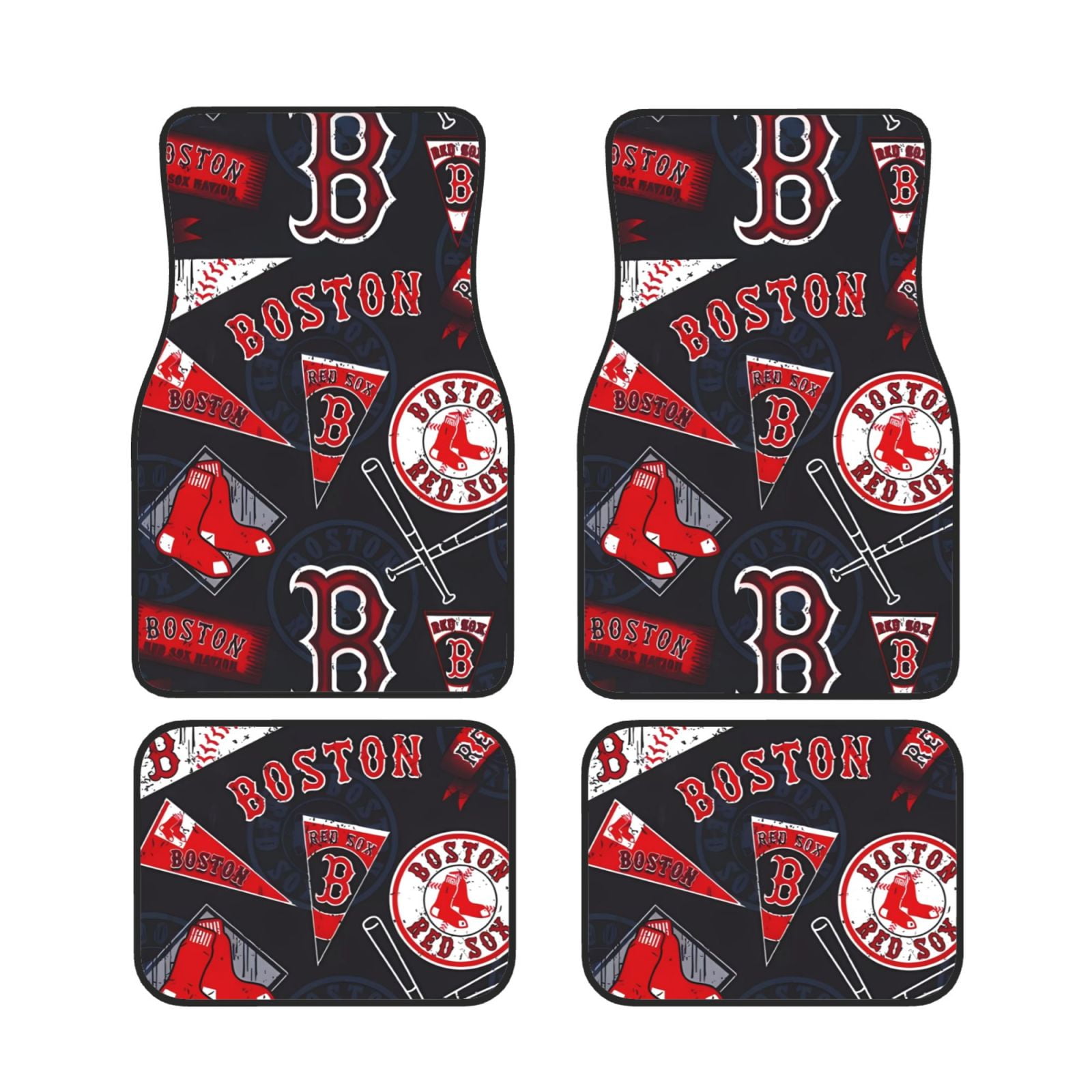 Red_Sox Baseball Team Car Floor Mats Set of 4 Personalized Universal ...