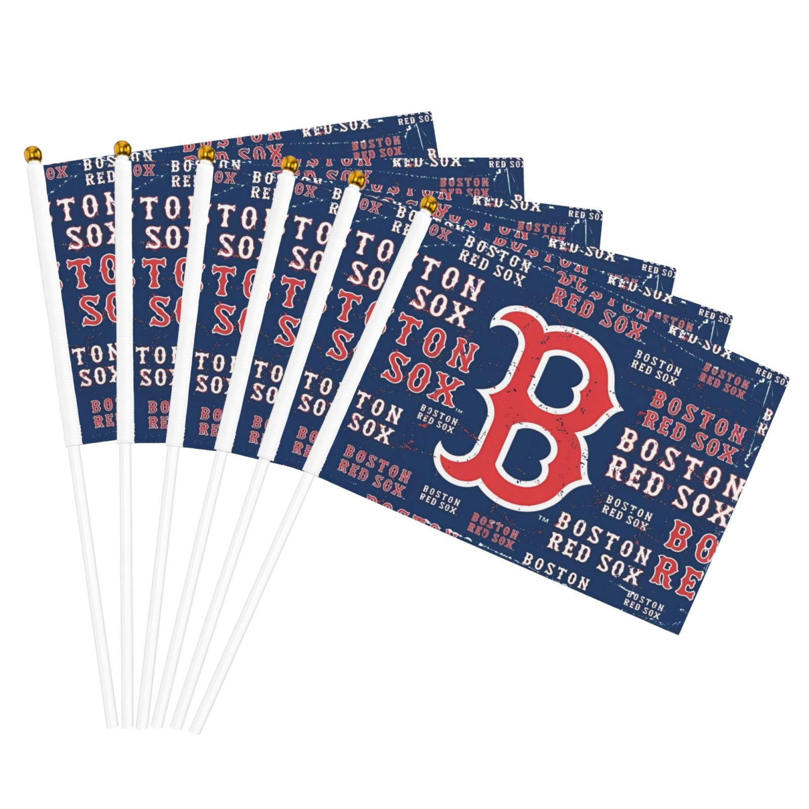 Red_Sox Baseball Team Custom Double Sided Hand Waving Flag Multi-Pack ...