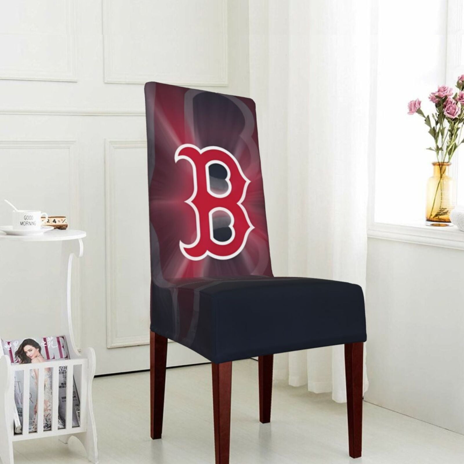 Red_Sox Baseball Team Dining Chair Covers, Removable And Washable ...