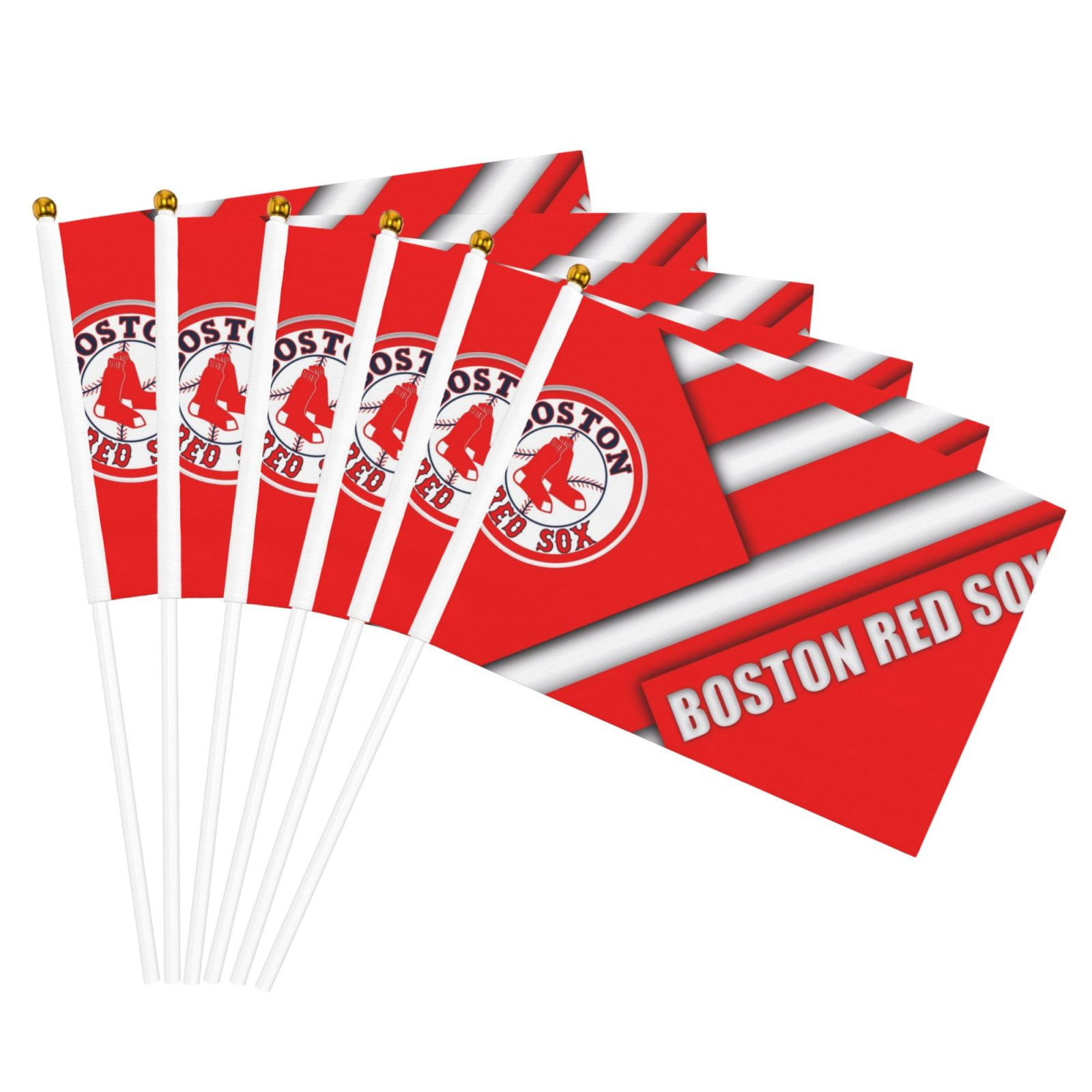 Red_Sox Baseball Team Double Sided Hand Waving Flag, Spectator Hand ...