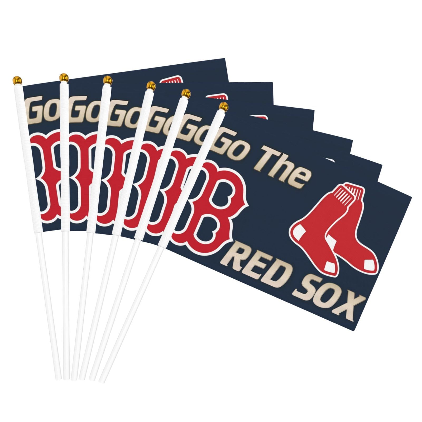Red_Sox Baseball Team Double Sided Hand Waving Flag, Spectator Hand ...