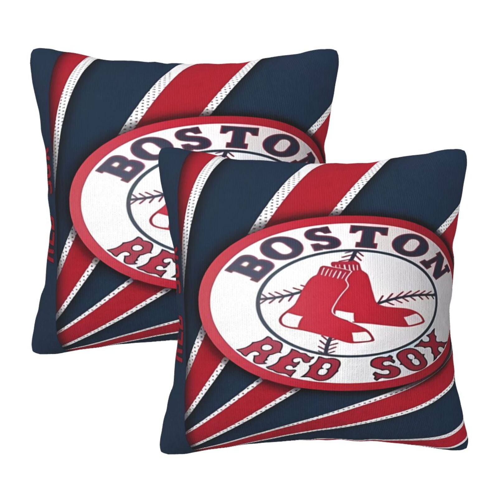Red_Sox Baseball Team Double Sided Plush Pillow Cover (2 Pack), Sofa Cushion Cover Decorative ...