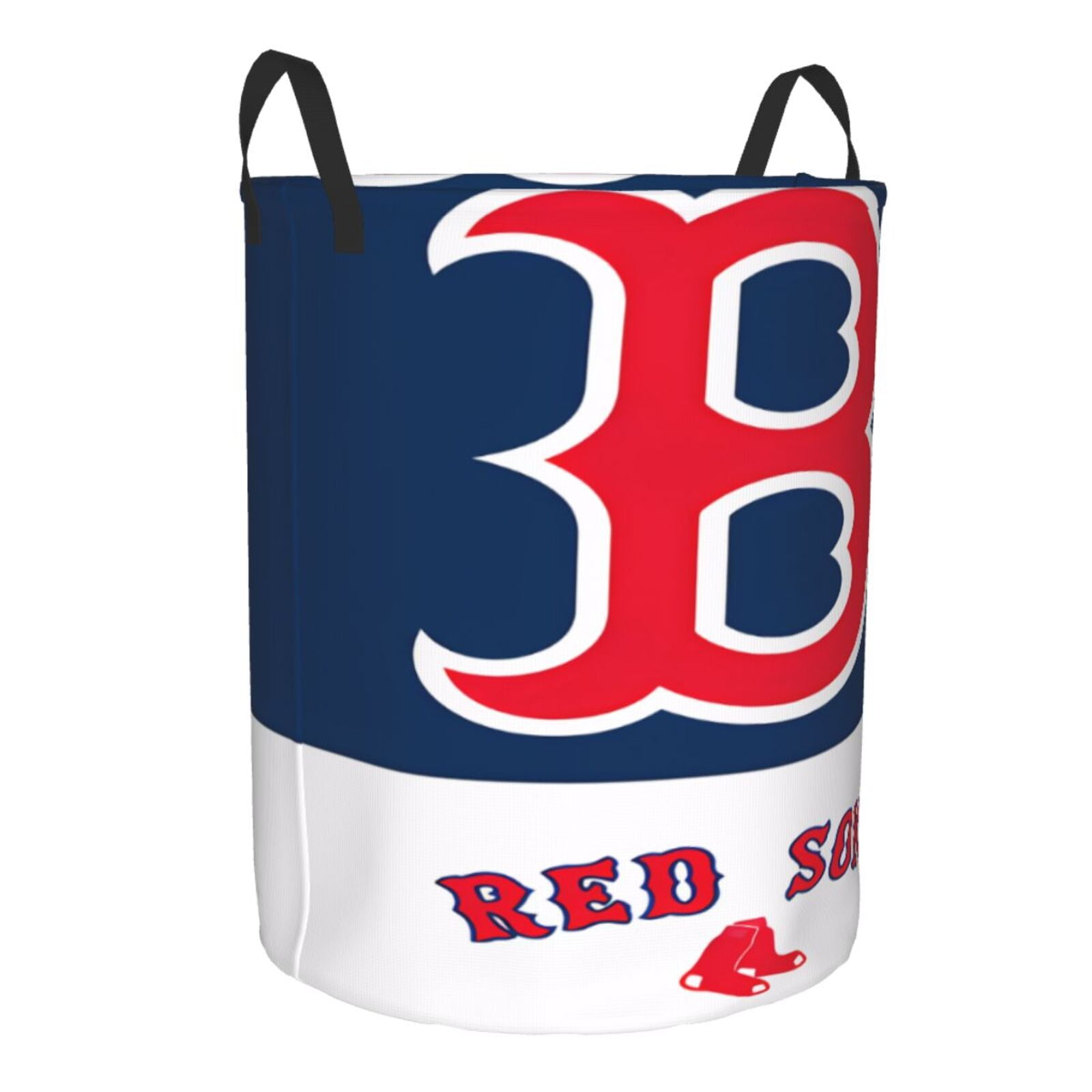 Red_Sox Baseball Team Round Single Layer Laundry Basket, Cute Boys ...