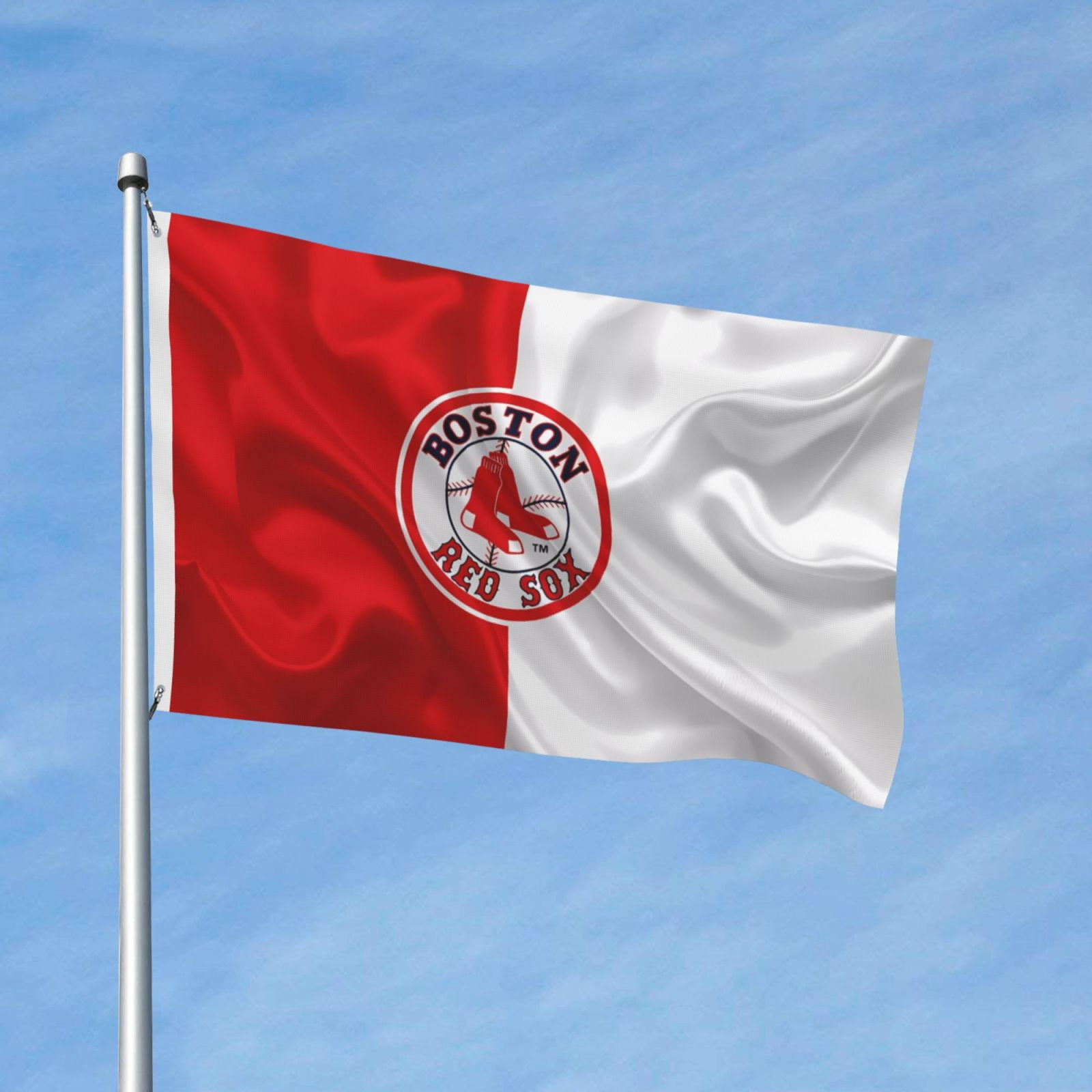 Red_Sox Custom American Baseball Team Logo Double Sided Flag 3x5FT ...