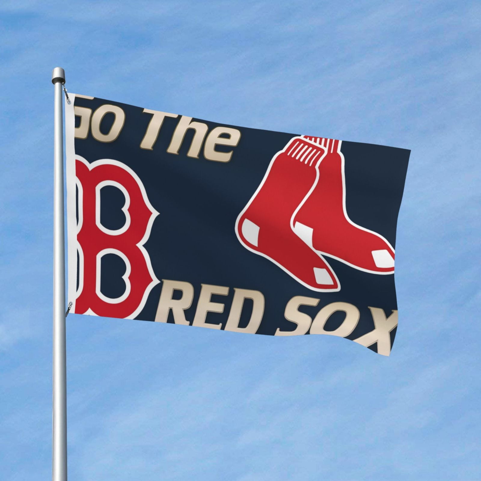 Red_Sox Custom American Baseball Team Logo Double Sided Flag 3x5FT ...