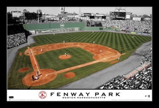 Red Sox - Fenway Park 2 Laminated & Framed Poster Print (36 x 24 ...