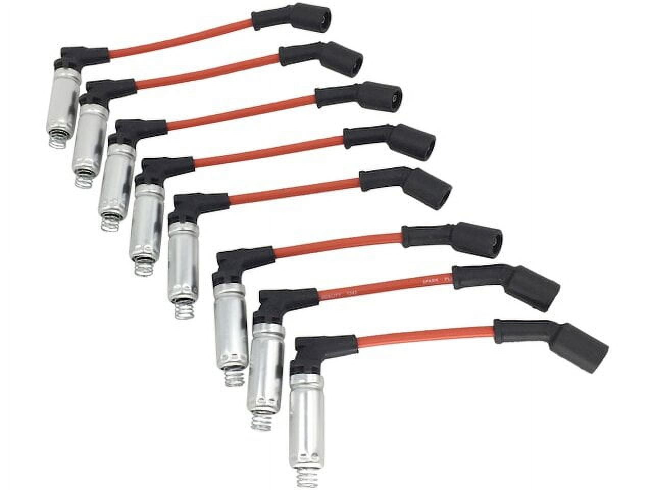 Red Spark Plug Wire Set with Heat Shields - Compatible with 2007 - 2015 ...