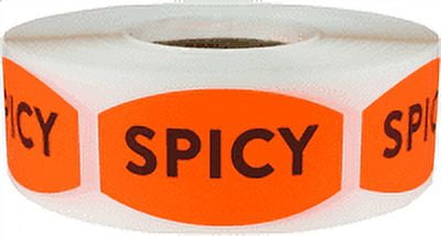 Red Spicy Grocery Store Food Labels .75 x 1.375 Inch 500 Total Adhesive ...