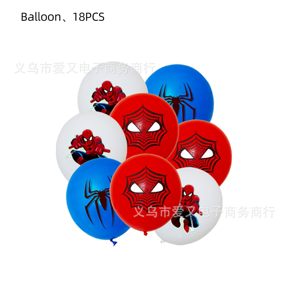 Red Spider-Man Themed Birthday Paper Plate Paper Cup Paper Tissue Knife ...