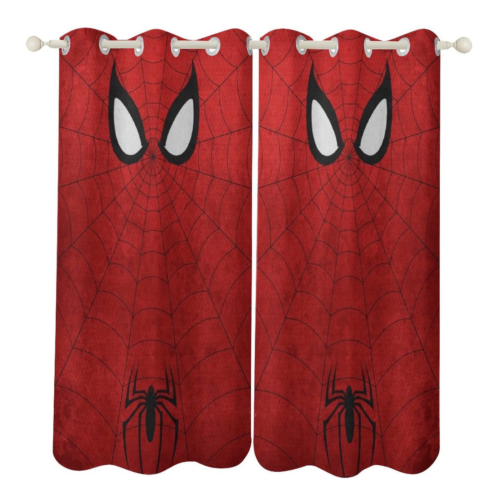 Red Spider Spider-Man Curtains,Blackout Curtains for Bedroom - Grommet ...