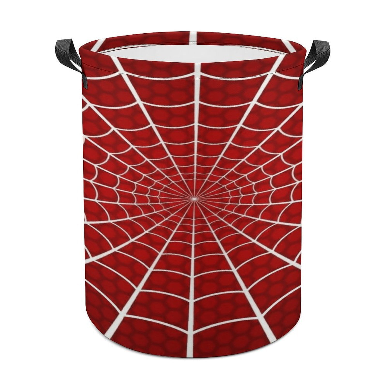 Red Spider Web Black CartoonLaundry Basket Collapsible Clothing Hamper ...