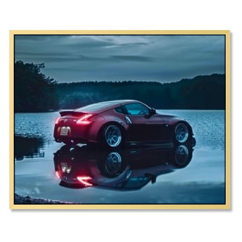 Red Sport Car Jdm Sunset Cool Poster Canvas Wall Art Posters & Prints ...