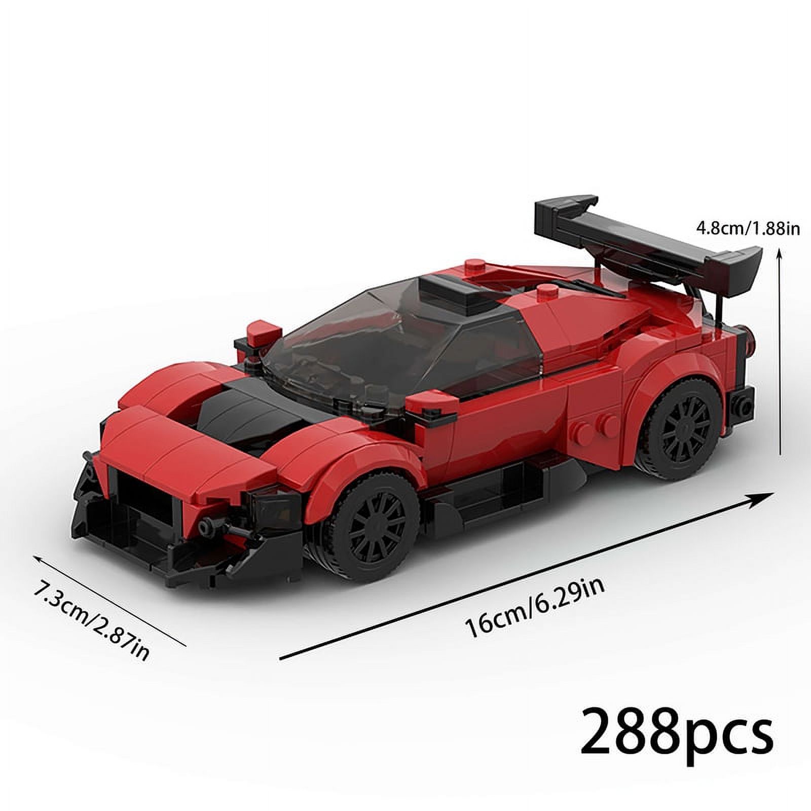 Red Sports Car MOC Building Blocks,Speed Champions Cars Toy Building ...