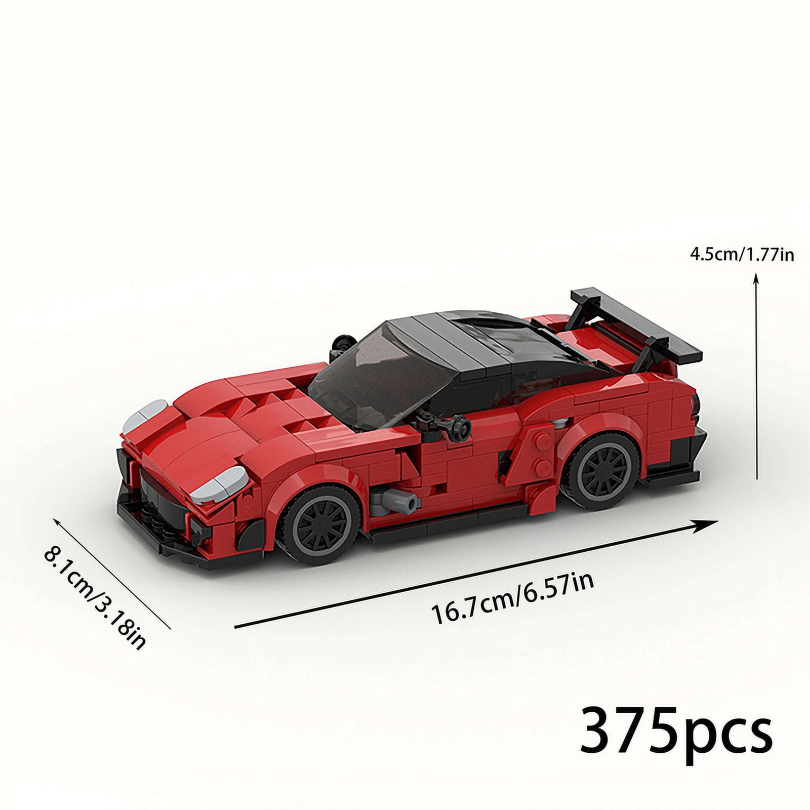 Red Sports Car MOC Building Blocks,Speed Champions Cars Toy Building ...