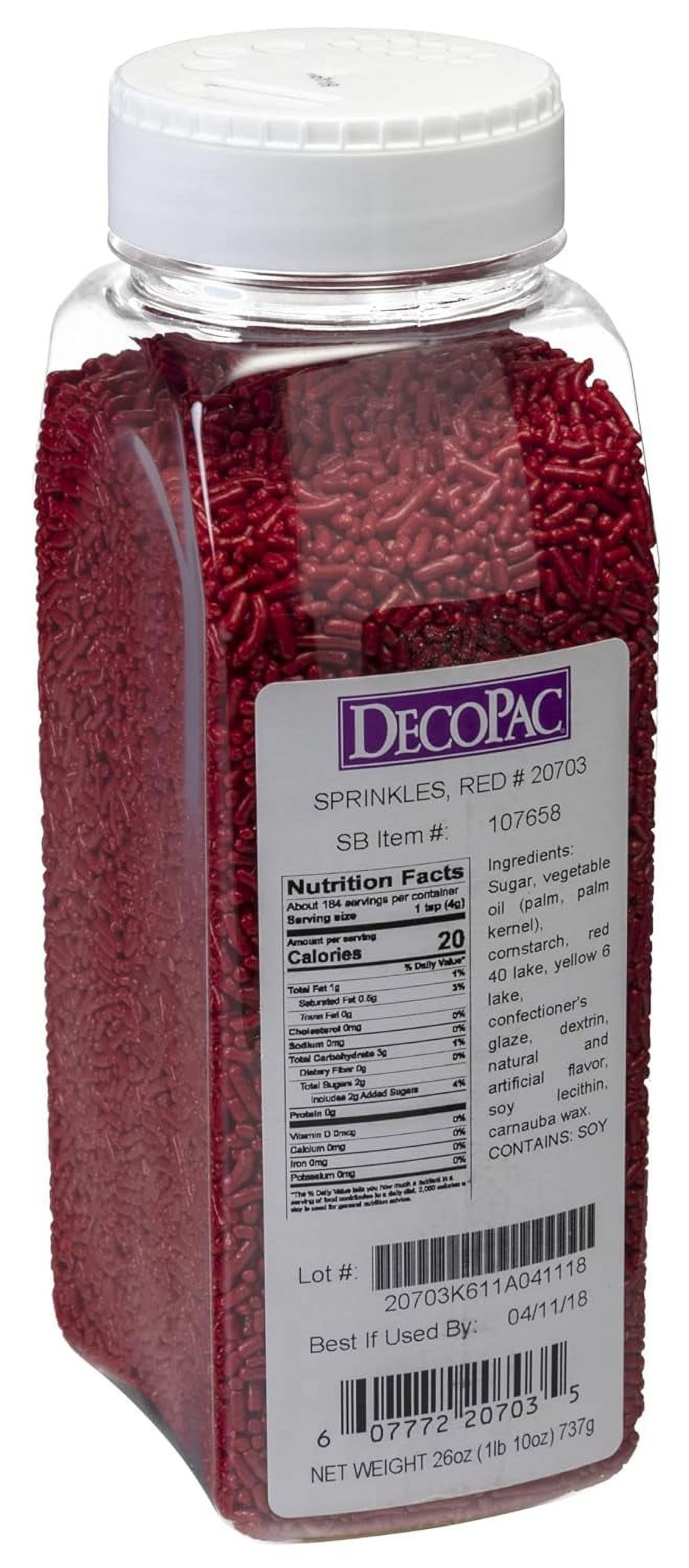 Red Sprinkles | Extra Large 26oz Pack | Cake Sprinkle Mix, Fancy ...