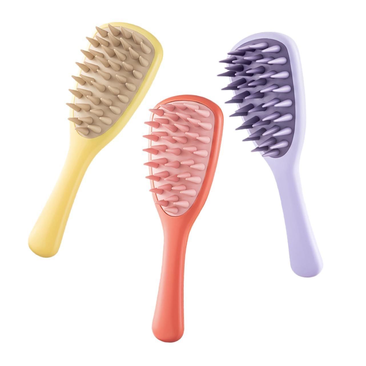 Red Square 3Pcs Shampoo Brush Hair Combs For Accessories Combs For Hair ...
