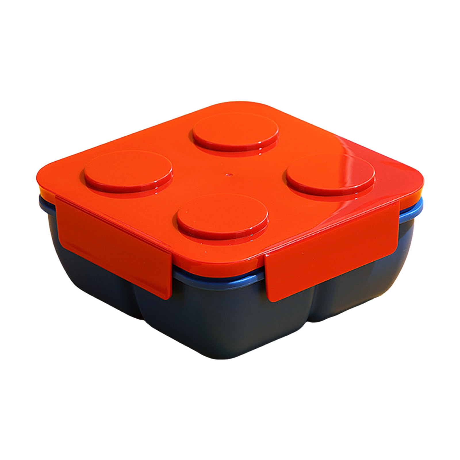 Red Square DIY Building Block Lunch Box With 2 Compartments, ABS ...